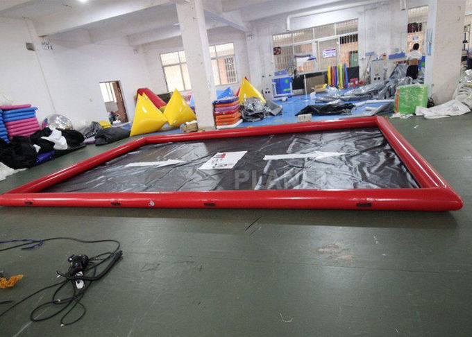 Red 0.9mm Pvc Tarpaulin Car Wash Water Containment