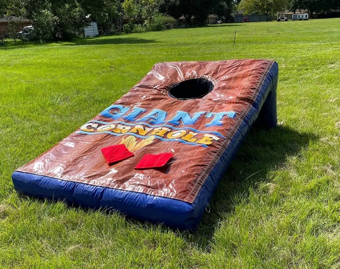 Giant Interactive Inflatable Corn Hole Game Corn Hole Toss Throw Games ...