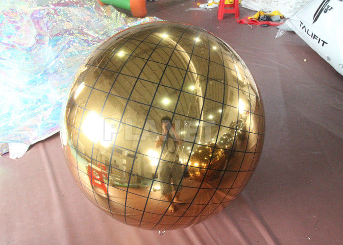 Gold Disco Mirror Ball Advertising Inflatable Mirror Balloon Reflective ...