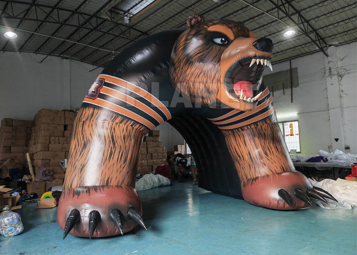 Custom Team PVC Tarpaulin 20ft Giant Bear Football Inflatable Bear ...