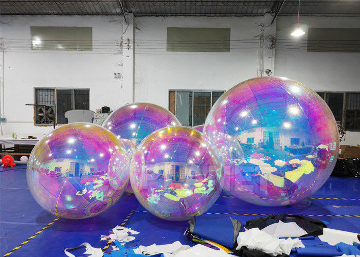 Decorative Inflatable Iridescent Mirror Balls Giant Dazzling Inflatable ...