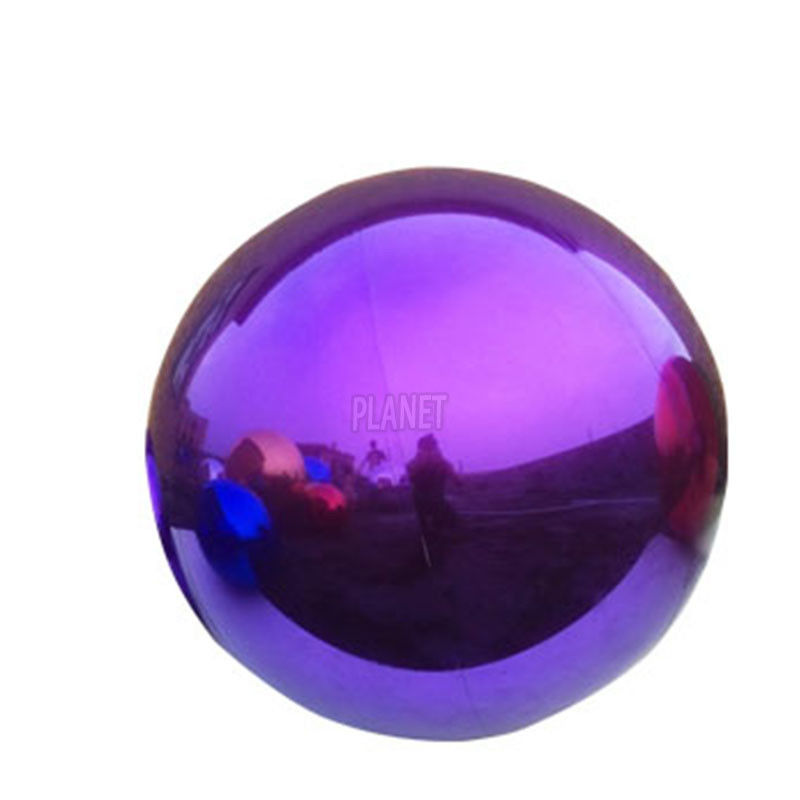 Hanging Inflatable Mirror Ball Purple PVC Mirror Balloon Reflective ...