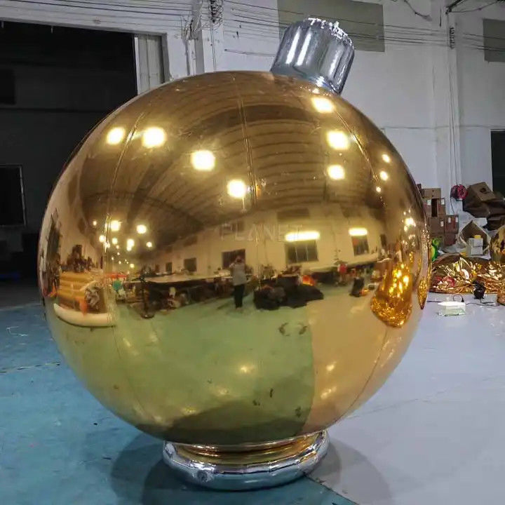 Big PVC Ornament Christmas Mirror Ball Shiny Balls Inflatable Mirror ...