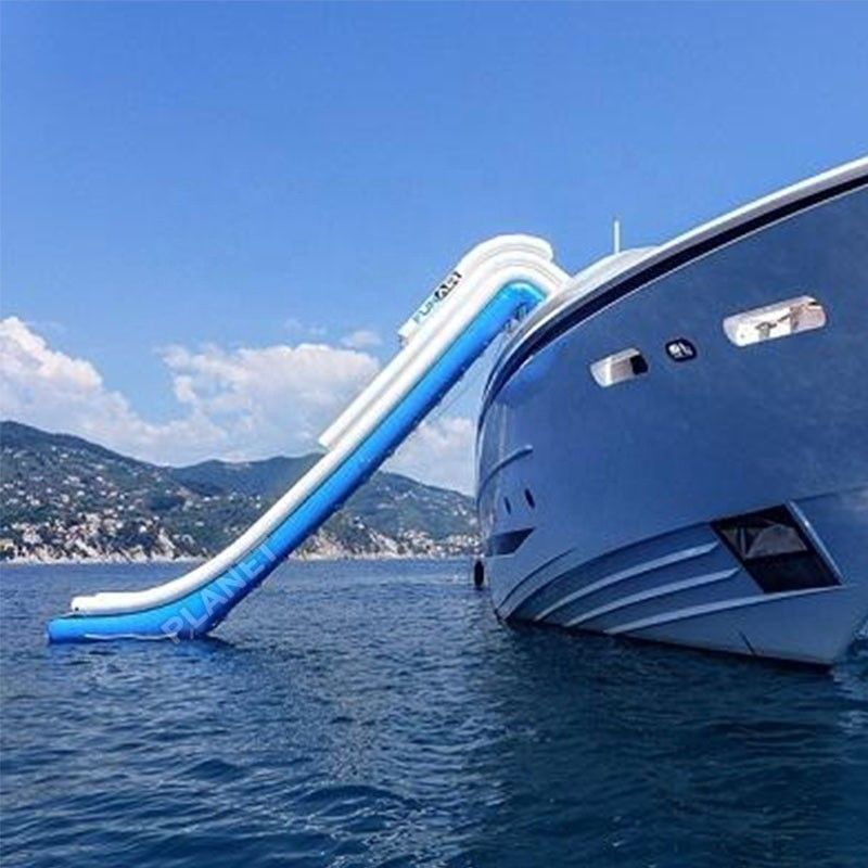 Large Floating Boat Yacht Water Lake Inflatable Dock Slide Sea Yacht ...