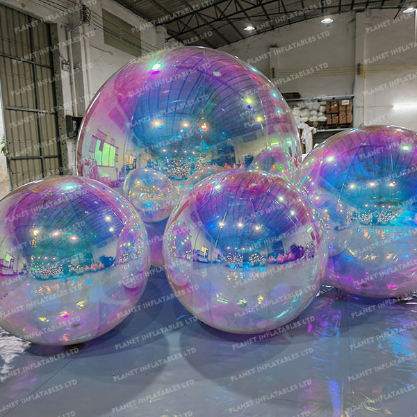Giant Iridescent Hanging Sphere Floating Advertising Mirror Ball PVC ...