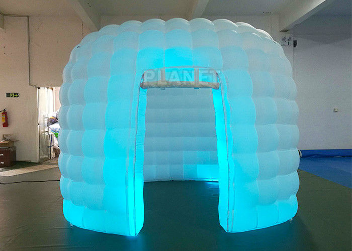 Portable 1 Door White Inflatable Photo Booth / Trade Show Booth For Event