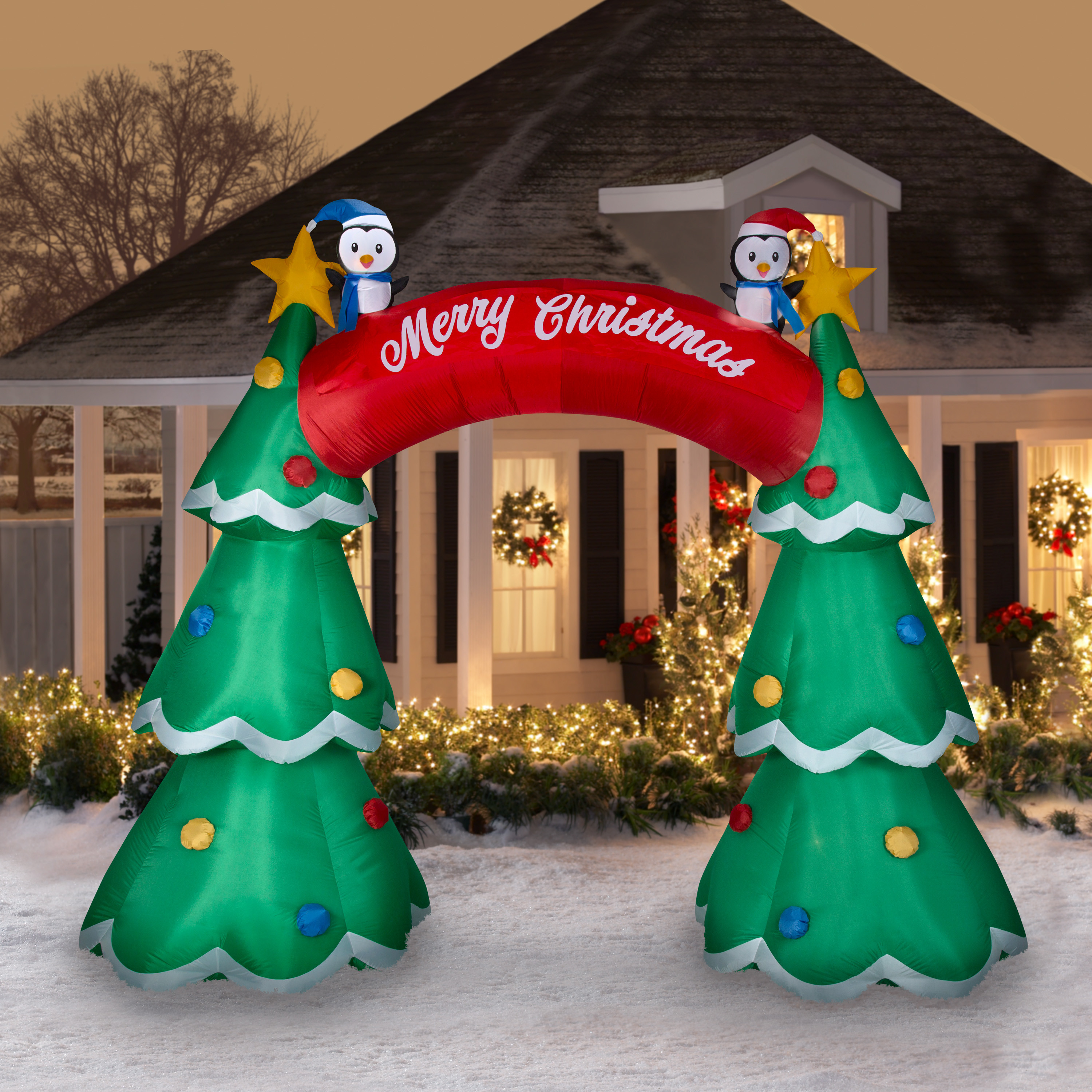 Durable Inflatable Christmas Arch Santa Claus Archway Snowman Arch For ...
