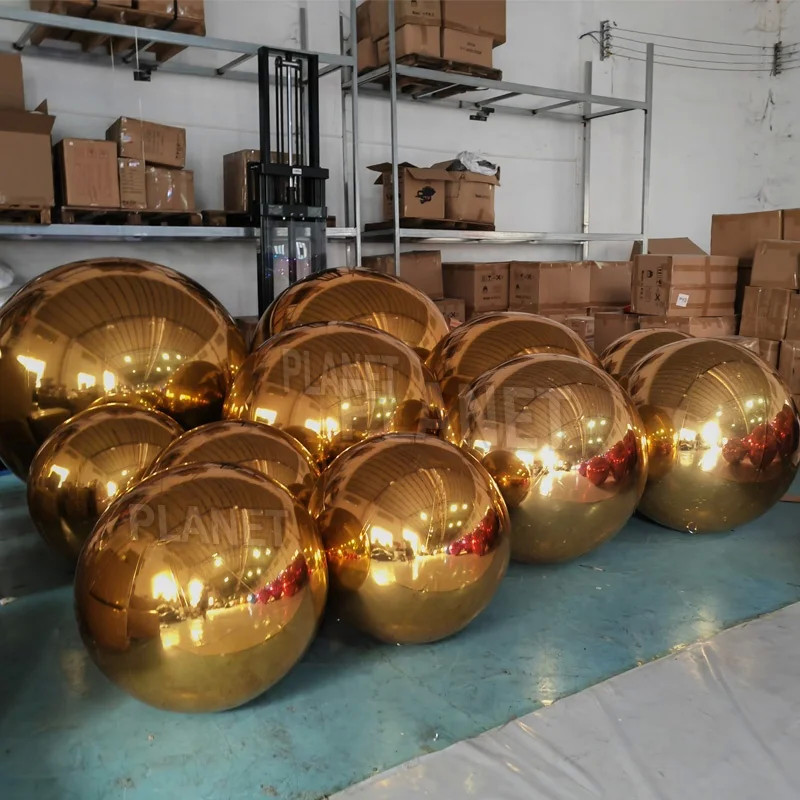 Christmas Decoration Inflatable Reflective Ball Colorful Mirror Balloon ...
