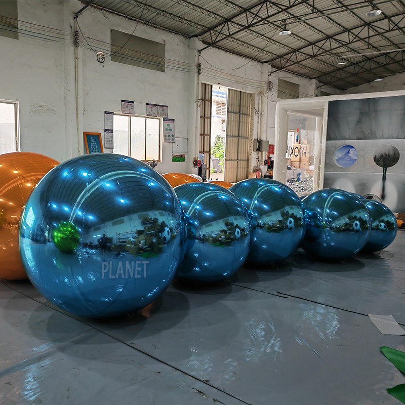 Giant Hanging PVC Inflatable Mirror Ball Reflective Mirror Balloon For ...