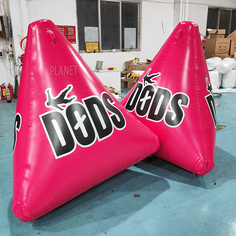 Custom Logo Inflatable Triangle Water Buoy Water Park Inflatable ...
