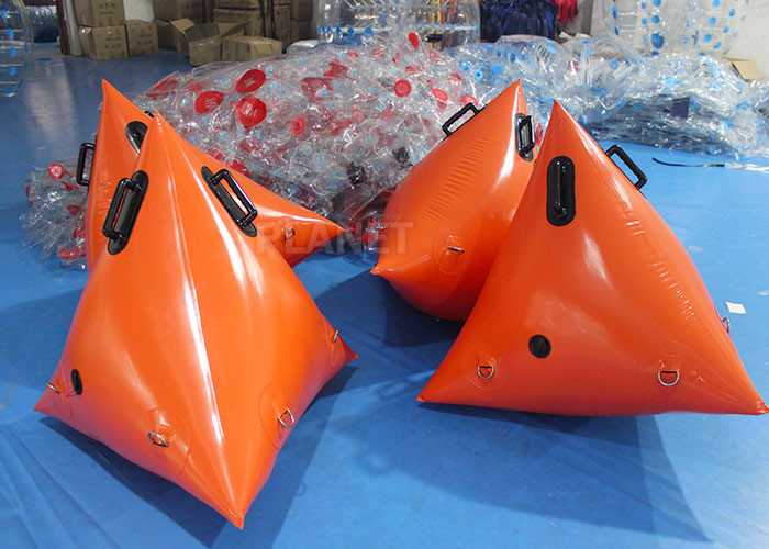 Lightweight Orange Inflatable Race Marker Buoys 0.6 Mm PVC Tarpaulin