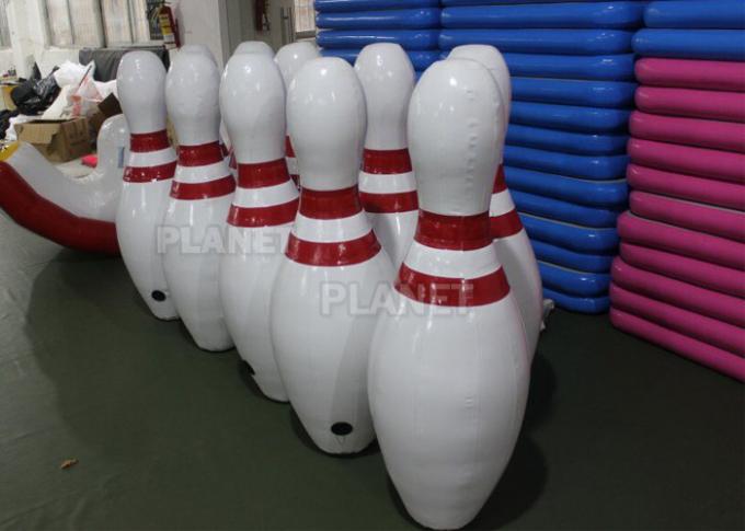 2.5m Tall White Blow Up Bowling Ball / Inflatable Human Bowling Set