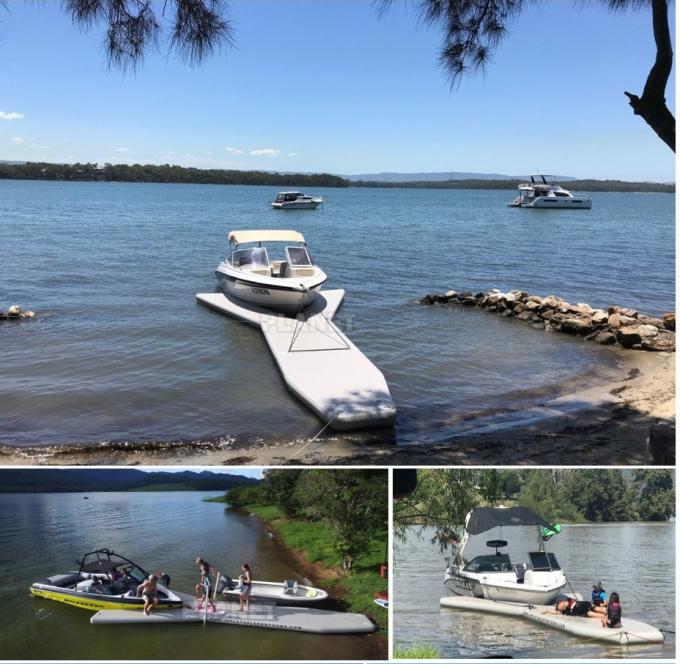 6m Long Drop Stitch Floating Y Shape Inflatable Y Jet Ski Dock Pontoons ...