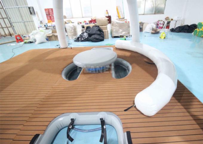 Inflatable Water Floating Mat Island With Roof Tent Inflatable Aqua ...